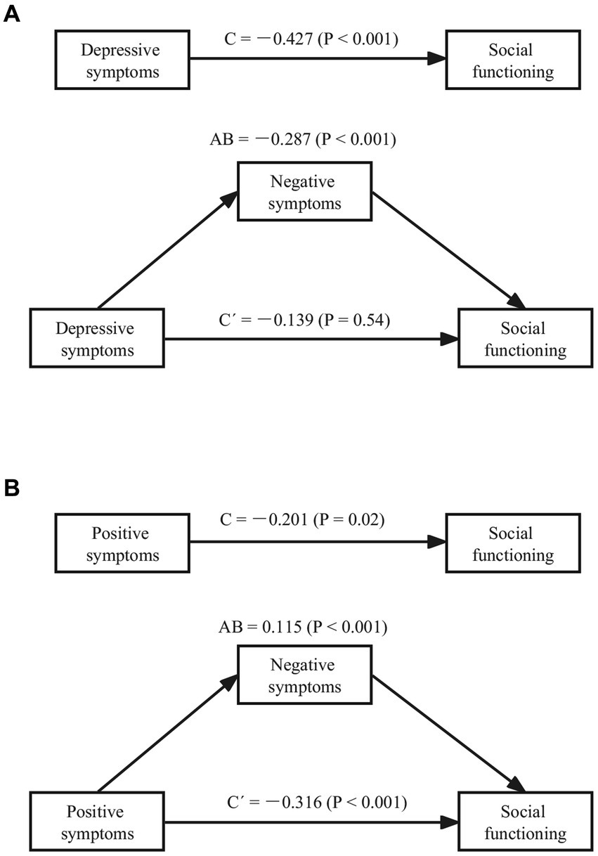 Frontiers The Mediating Role Of Negative Symptoms In “secondary