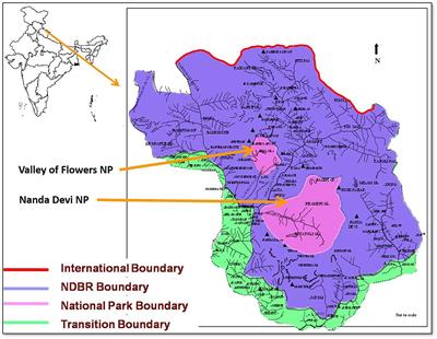Nanda Devi Biosphere Reserve Map
